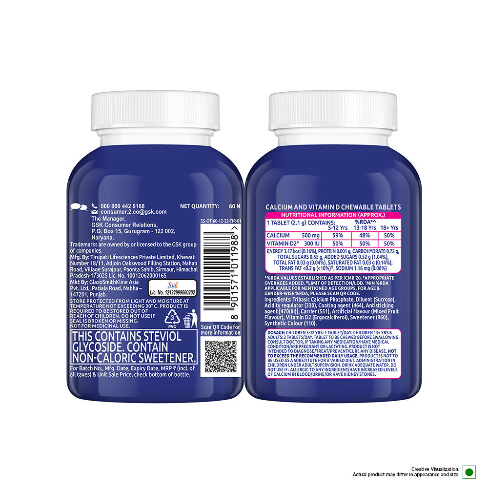 Buy Centrum OstoCalcium Total Chewable 60 Tablets for INR 440.00 | Centrum