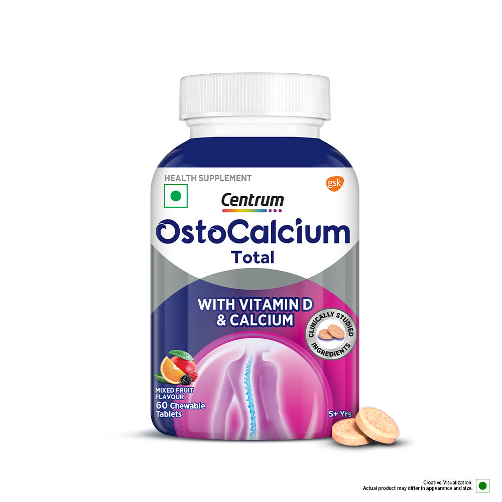 Buy Centrum OstoCalcium Total Chewable 60 Tablets for INR 495.00 | Centrum