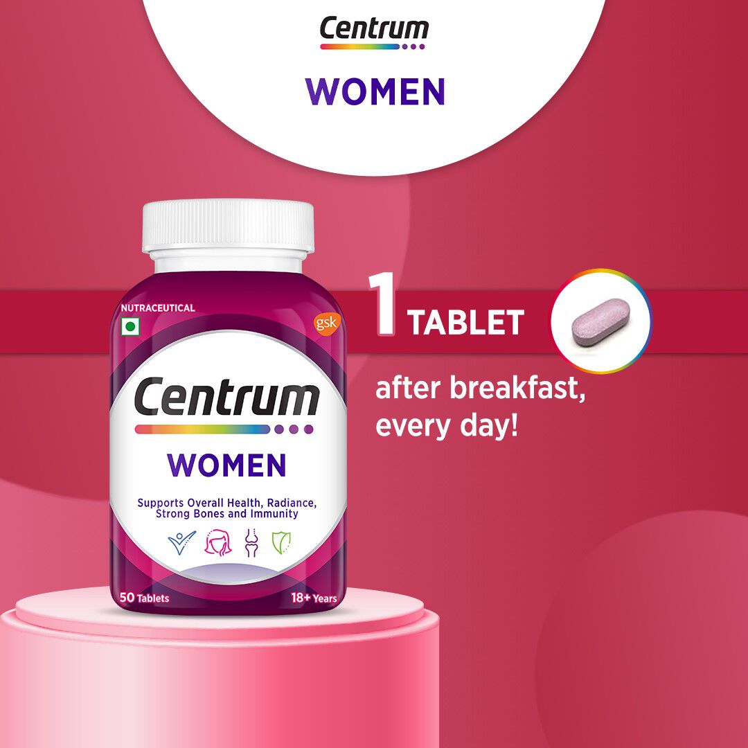 Buy Centrum Women 50 Tablets for INR 685.00 | Centrum