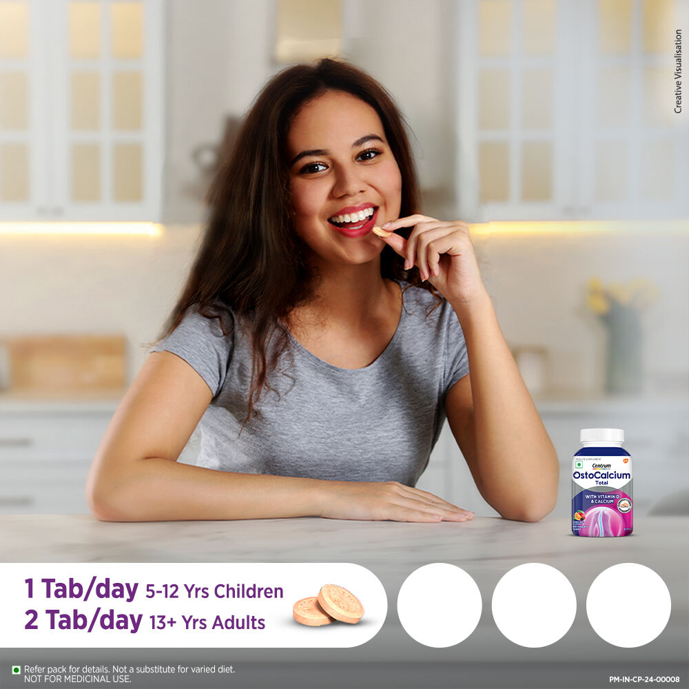 Buy Centrum OstoCalcium Total Chewable 30 Tablets for INR 231.00 | Centrum