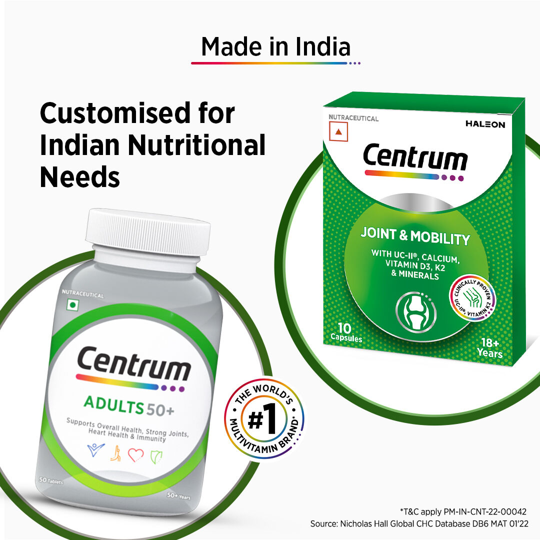 Buy Centrum Adults Age 50+ (50 tablets) & Joint and Mobility (10 ...